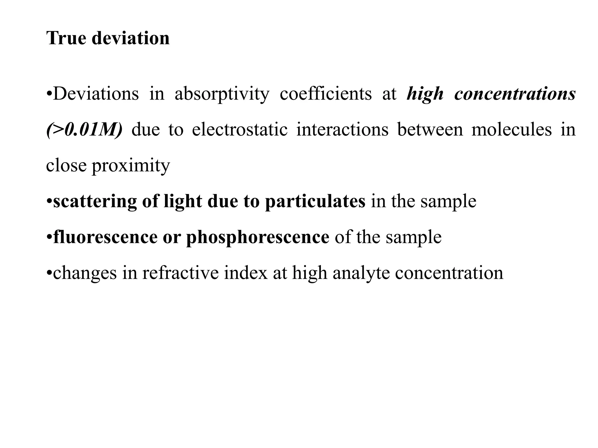 Deviations from Beers law | PPTX