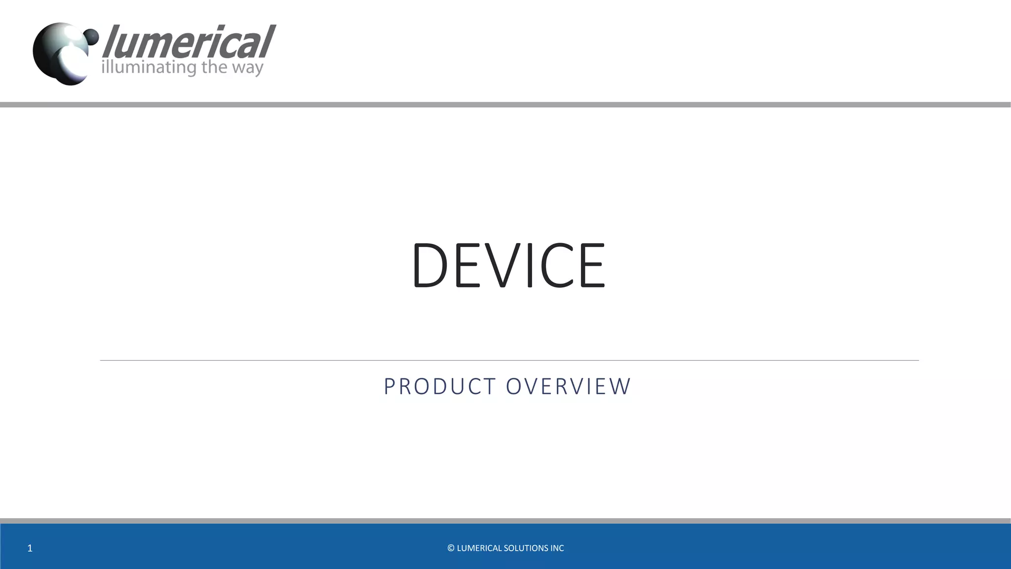 Lumerical Software: DEVICE | PDF