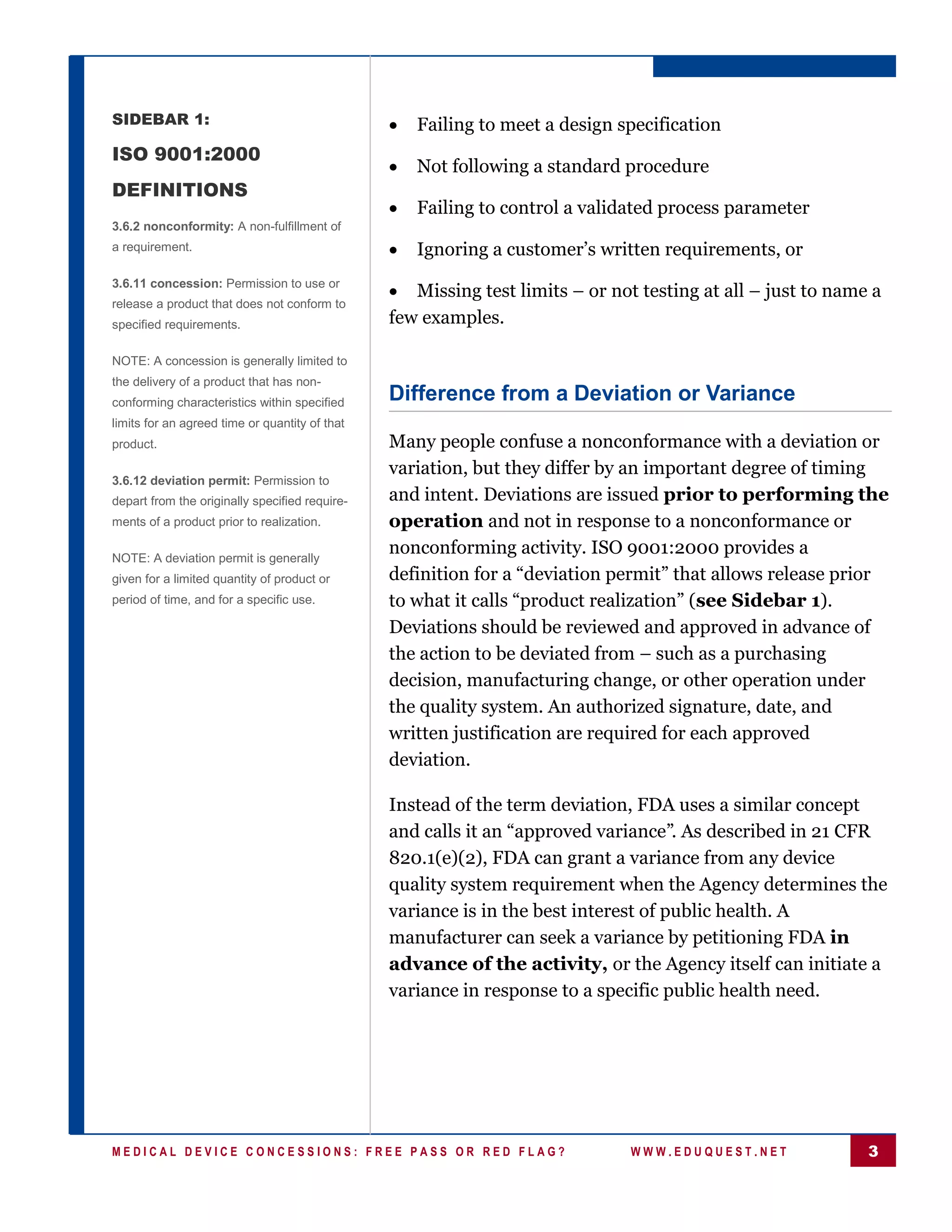 Medical Device Concessions - EduQuest Advisory | PDF