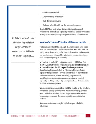 Medical Device Concessions - EduQuest Advisory | PDF