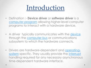 Device Drivers | PPTX