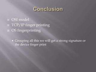 Device finger printing | PPT