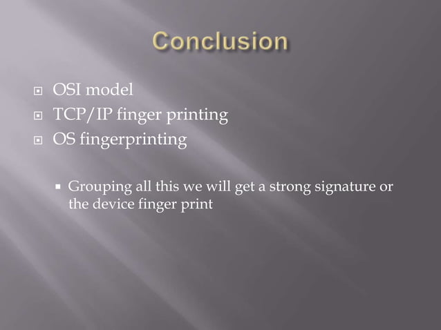 Device finger printing | PPT