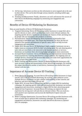 Device ID Marketing: A Detailed Guide | PDF