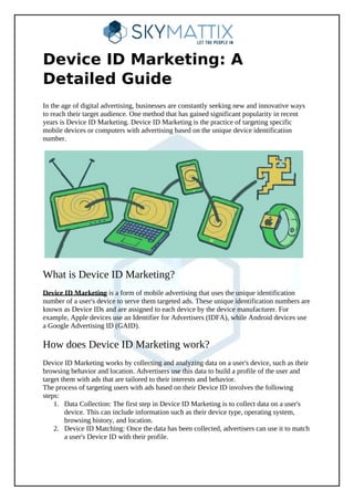 Device ID Marketing: A Detailed Guide | PDF
