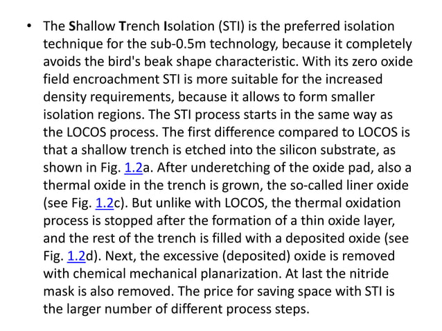 Device isolation | PPTX | Chemistry | Science