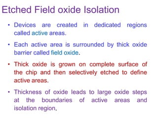 Device Isolation Techniques in Integrated Circuit Fabrication | PDF