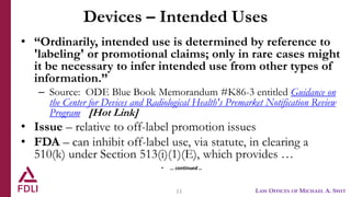Basics of FDA Regulation of Device & IVD Advertising | PPT