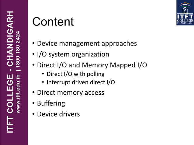 ITFT_Device management in Operating System | PPT