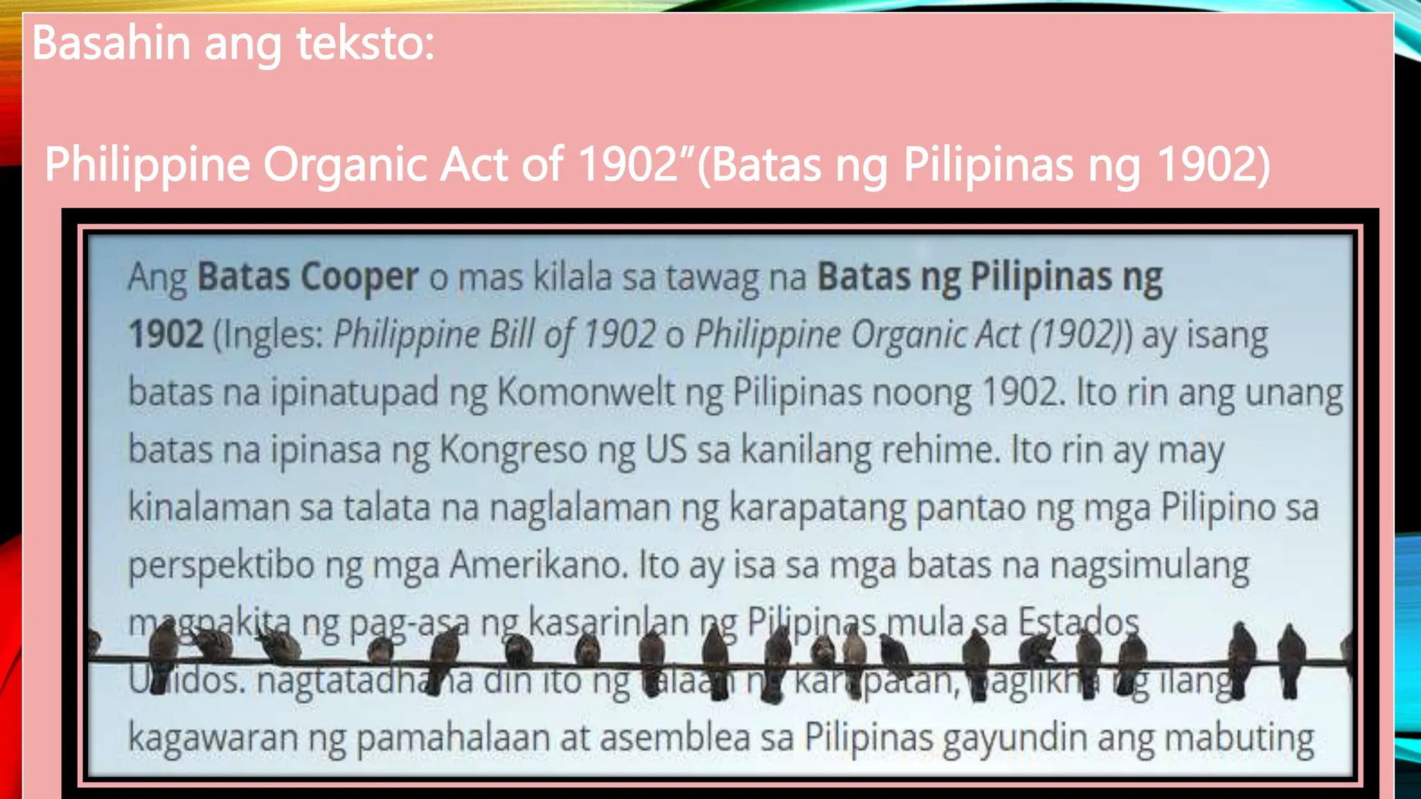 DEVICES - AP6-Q2-WEEK 3- DAY 2 - Philippine Organic Act of 1902_(Batas ...