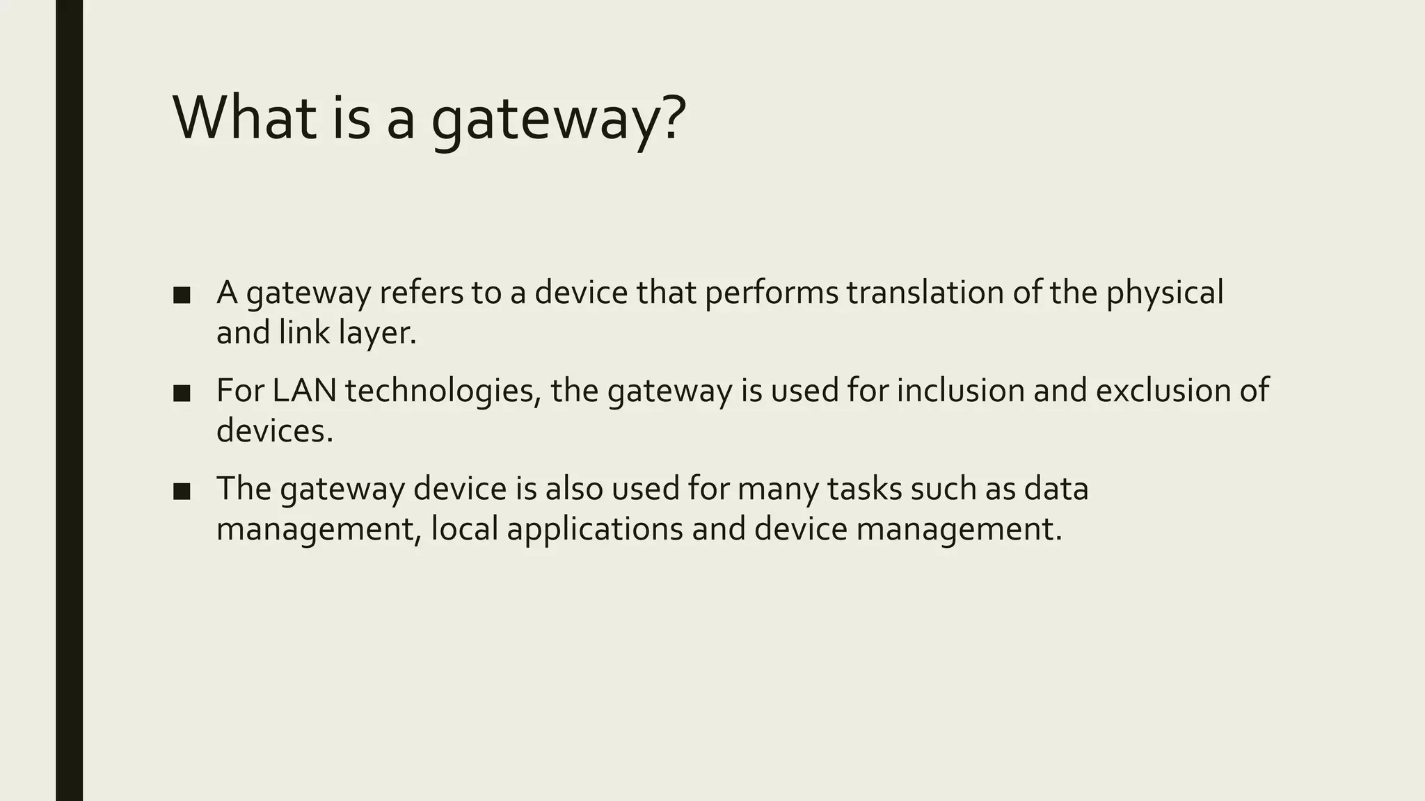 Devices and gateways | PPTX