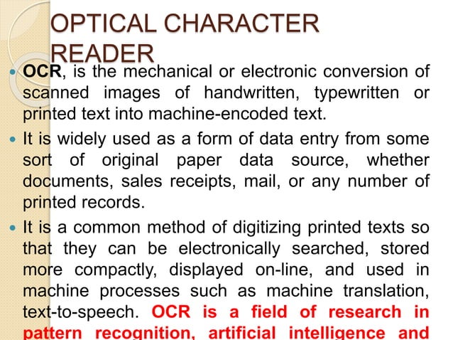 devices and methods for automatic data capture | PPTX | Desktop ...