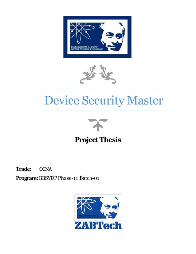 Device security master (ASA Firewall) - project thesis - SZABIST ...