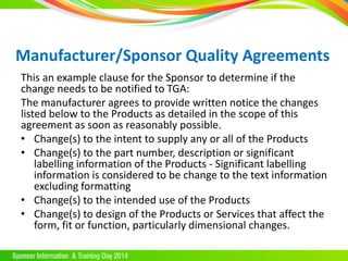 Sponsor Information and Training day Session A2 - Medical Devices ...