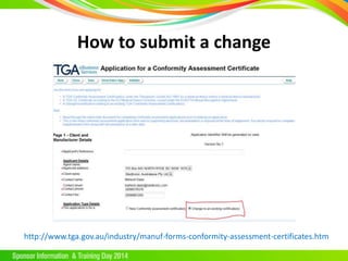 Sponsor Information and Training day Session A2 - Medical Devices ...