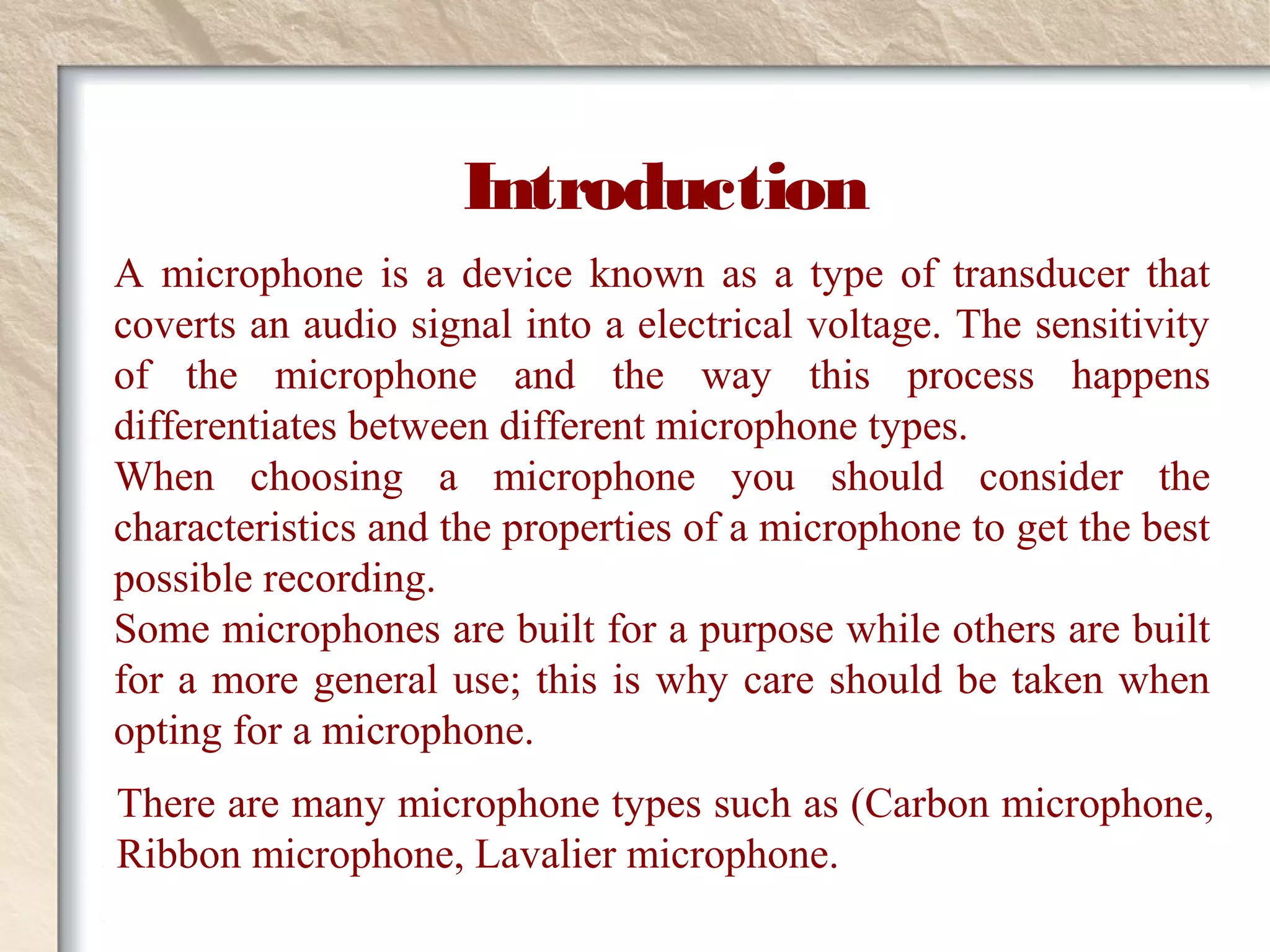 Devices to capture sound waves | PPT