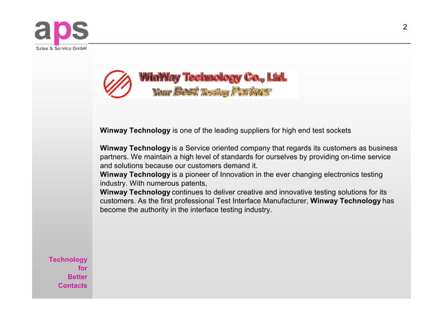 aps Test Socket Technologies | PDF | Home Appliances | Home & Garden