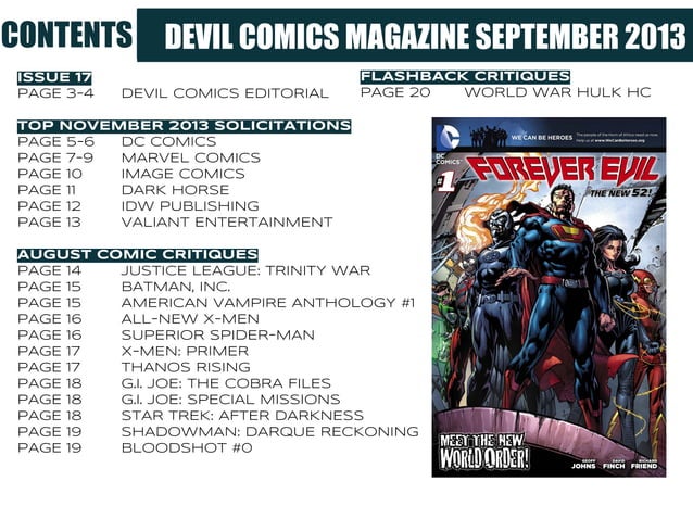 Devil Comics Magazine September 2013 | PPT
