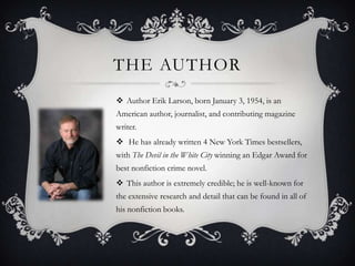 Devil in the white city Book Review Powerpoint | PPTX