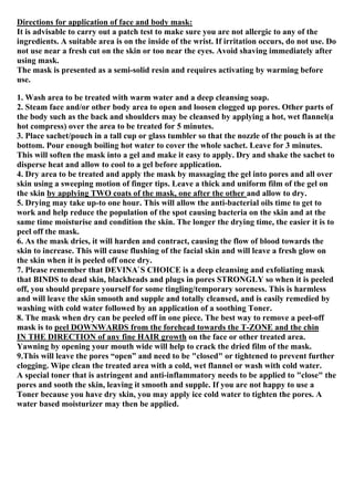 Devina`s choice information leaflet | PDF
