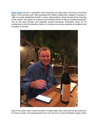 Devin Doyle: Delivering Top-Tier Fire Protection to California | PDF