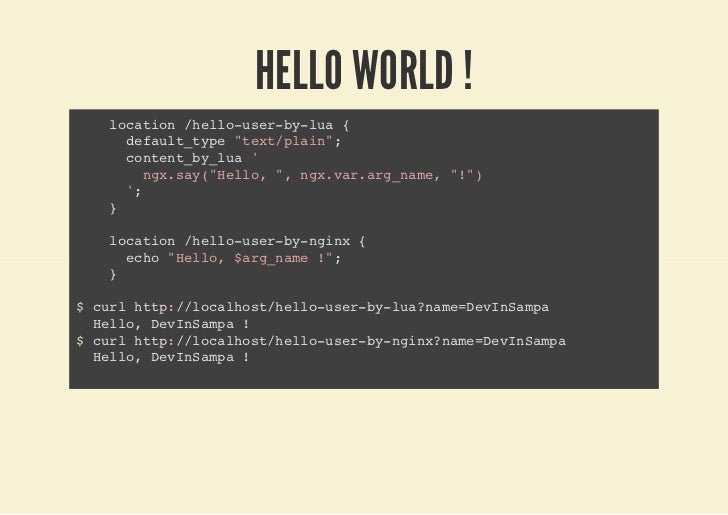 Nginx Scripting - Extending Nginx Functionalities with Lua Nginx Scripting - Extending Nginx Functionalities with Lua