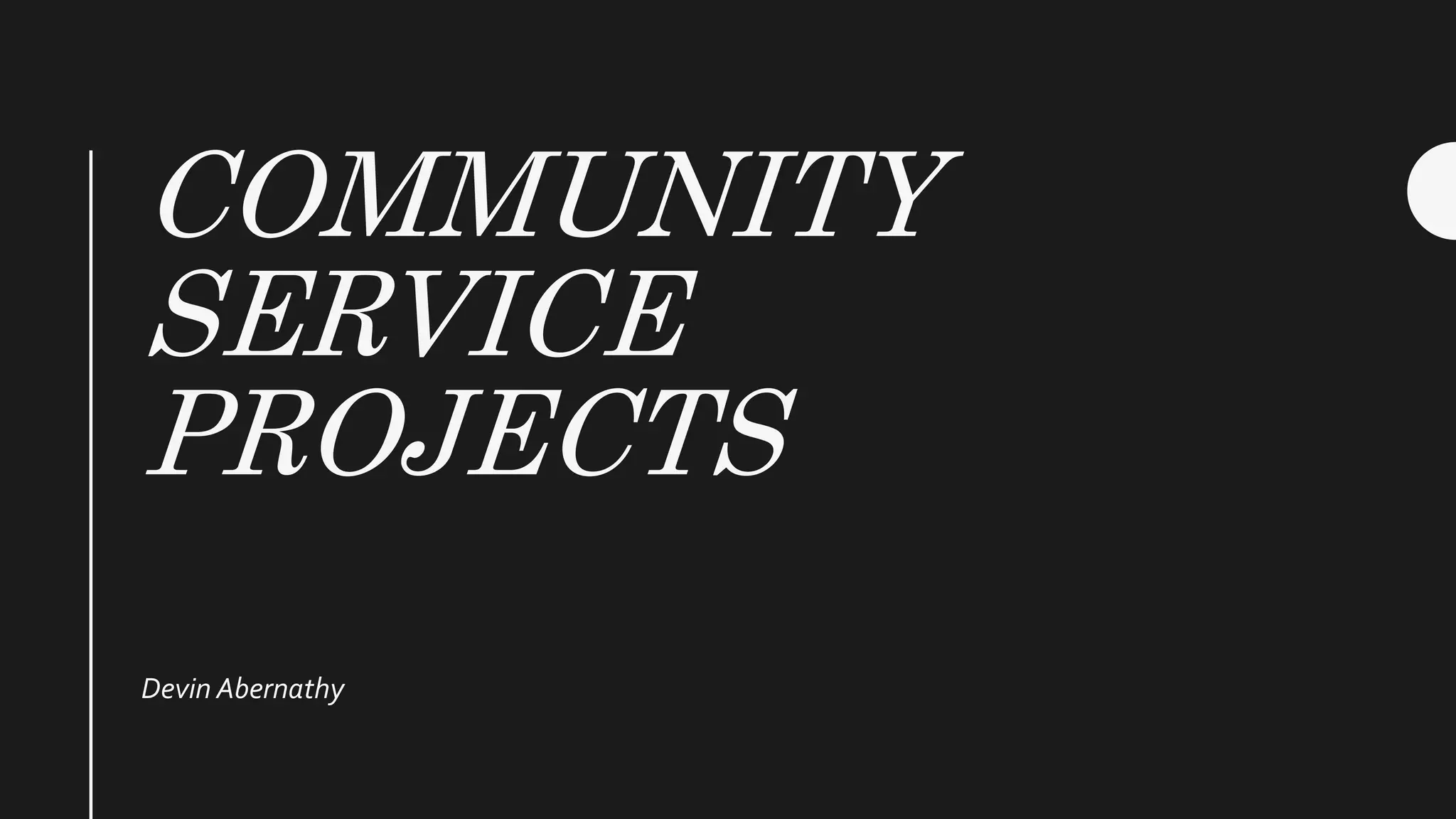 Community Service Projects | PPTX