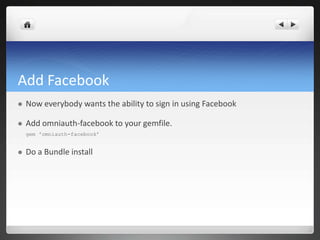 Devise and Rails | PPT