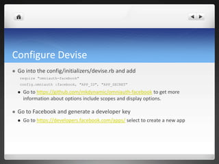 Devise and Rails | PPTX
