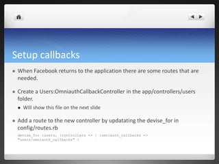 Devise and Rails | PPTX