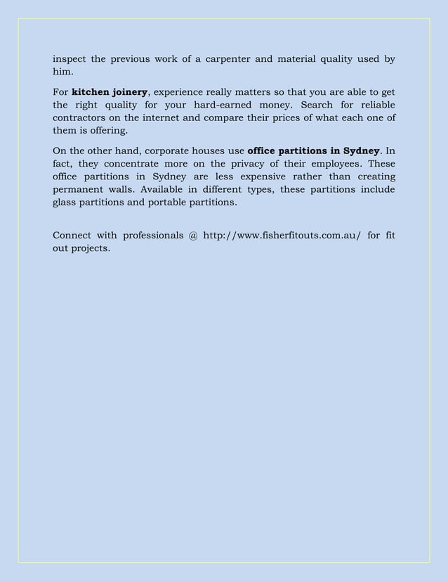 Devise Strategies for Office Interior Fit Out Plan | PDF