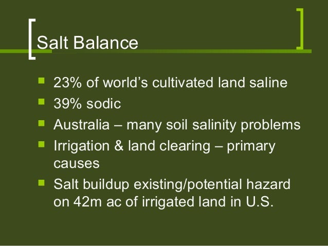 Soluble Salts & Plant Growth