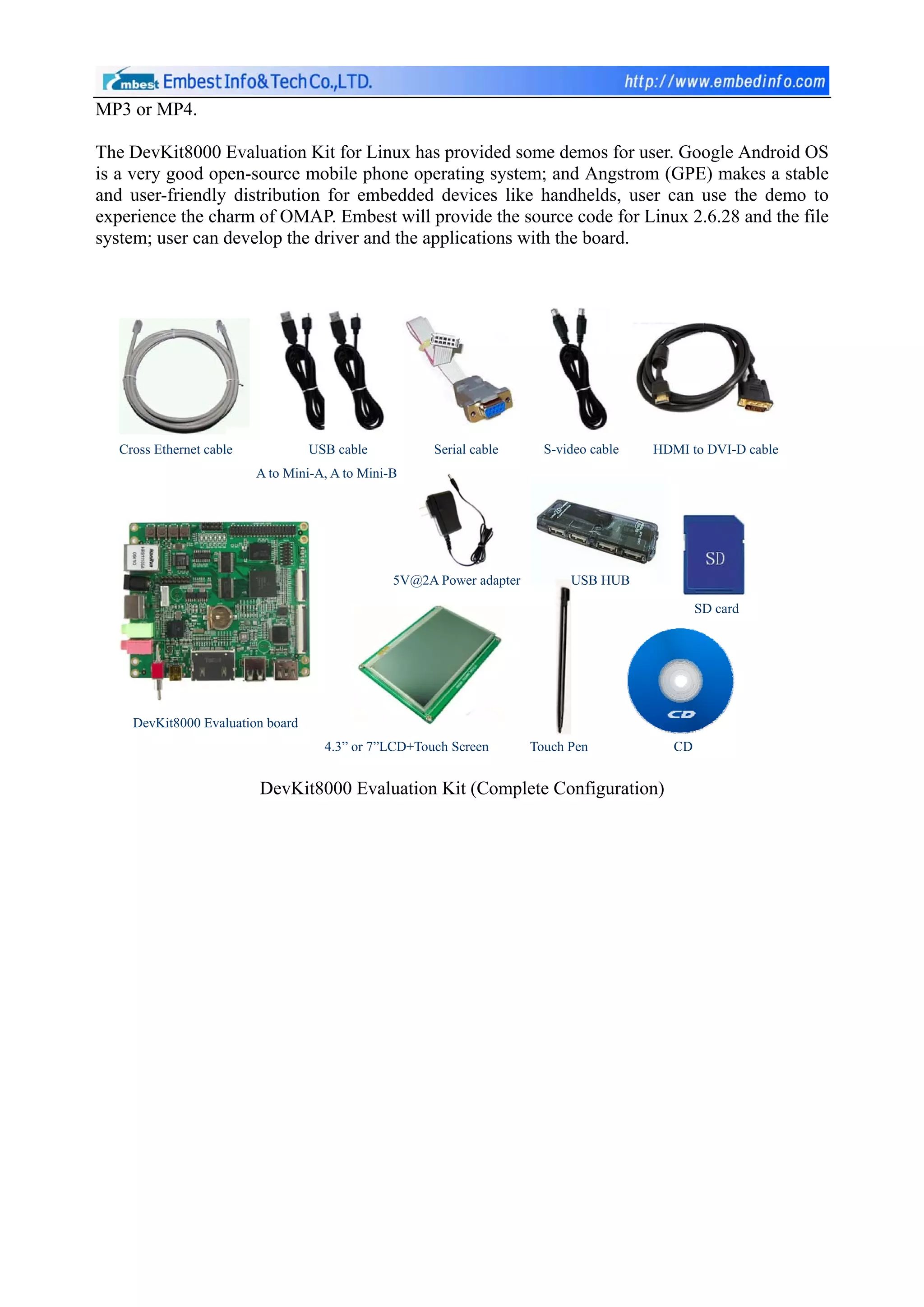 Devkit8000 OMAP3530 Evaluation Kit | PDF