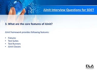 Top 20 Junit interview questions for sdet | PPTX