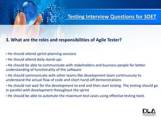 Top 20 software testing interview questions for sdet | PPT