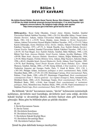 Devlet Kavramı (BöLüM 1) | PDF