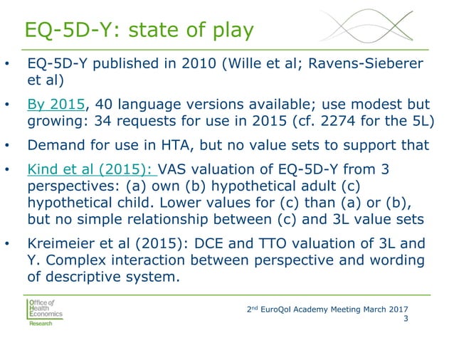 Valuing the EQ-5D-Y Principles, methods and current research | PPTX ...