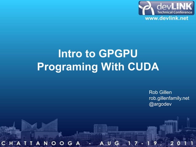 Intro to GPGPU with CUDA (DevLink) | PPT