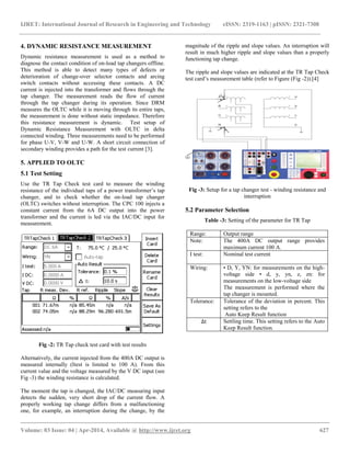 Devlopement of the dynamic resistance measurement (drm) method for condition assessment of oltc ...