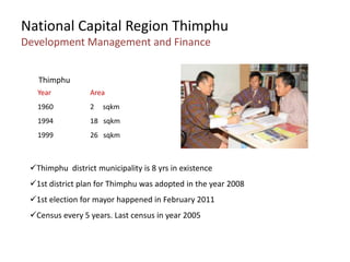 Development Management & Finance National Capital Region Thimphu | PPTX