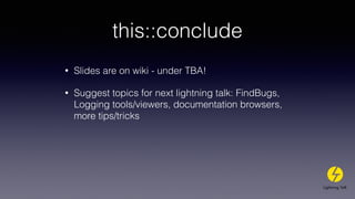 Tips and Tricks lightning talk @ rego.act