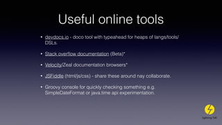 Tips and Tricks lightning talk @ rego.act