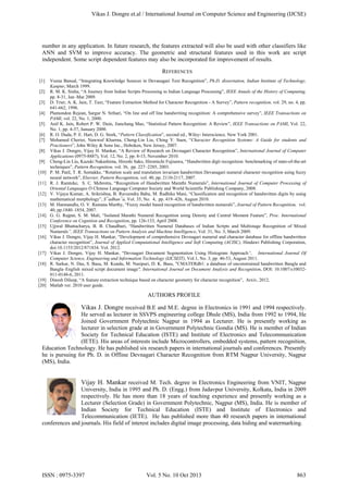 Devnagari handwritten numeral recognition using geometric features and statistical combination ...