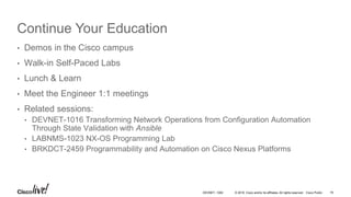 NetDevOps for the Network Dude: How to get started with API's, Ansible and Python | PPT