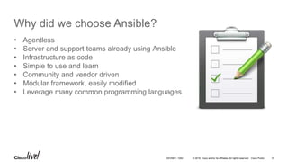 NetDevOps for the Network Dude: How to get started with API's, Ansible and Python | PPT
