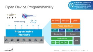 Cisco's Open Device Programmability Strategy: Open Discussion | PPTX