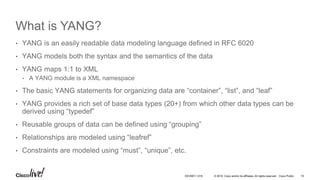 NETCONF & YANG Enablement of Network Devices | PPT