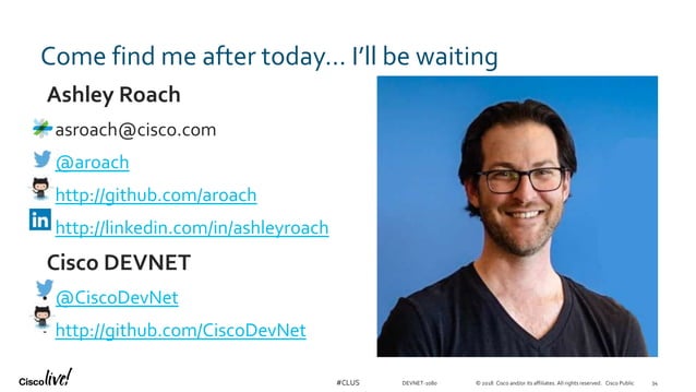 Intro to Git Devnet-1080 Cisco Live 2018 | PPT