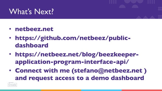 Cisco DevNet CREATE 2019 - NetBeez Network Performance API | PDF | Internet of Things | Internet