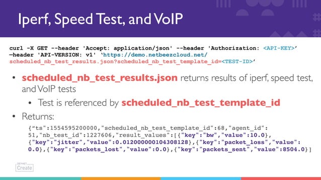 Cisco DevNet CREATE 2019 - NetBeez Network Performance API | PDF | Internet of Things | Internet